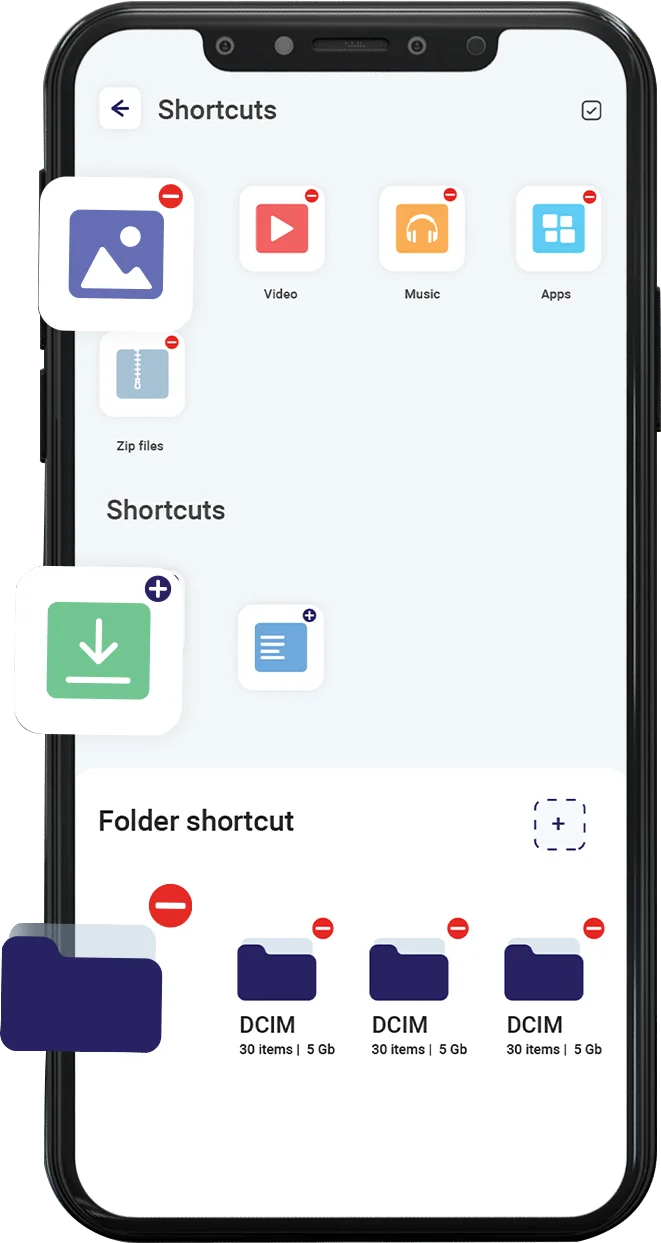 Prioritise favourite Folders as Shortcuts